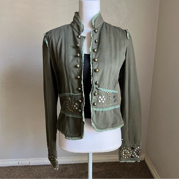 Miss Me | Jackets & Coats | Miss Me Khaki Military Style Utility Jacket ...